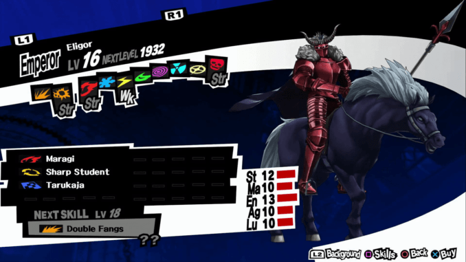 Persona 5 / Persona 5 Royal - Eligor Persona Stats and Skills – SAMURAI ...