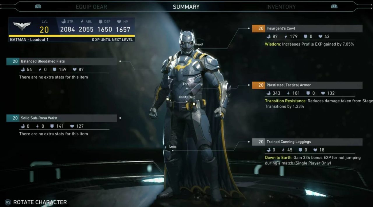 [Injustice 2] Batman Gear Guide