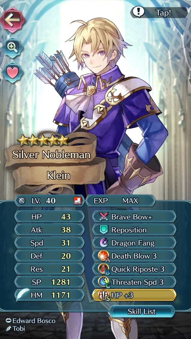 Klein Character Analysis [Fire Emblem: Heroes/ FE: Heroes] - SAMURAI GAMERS