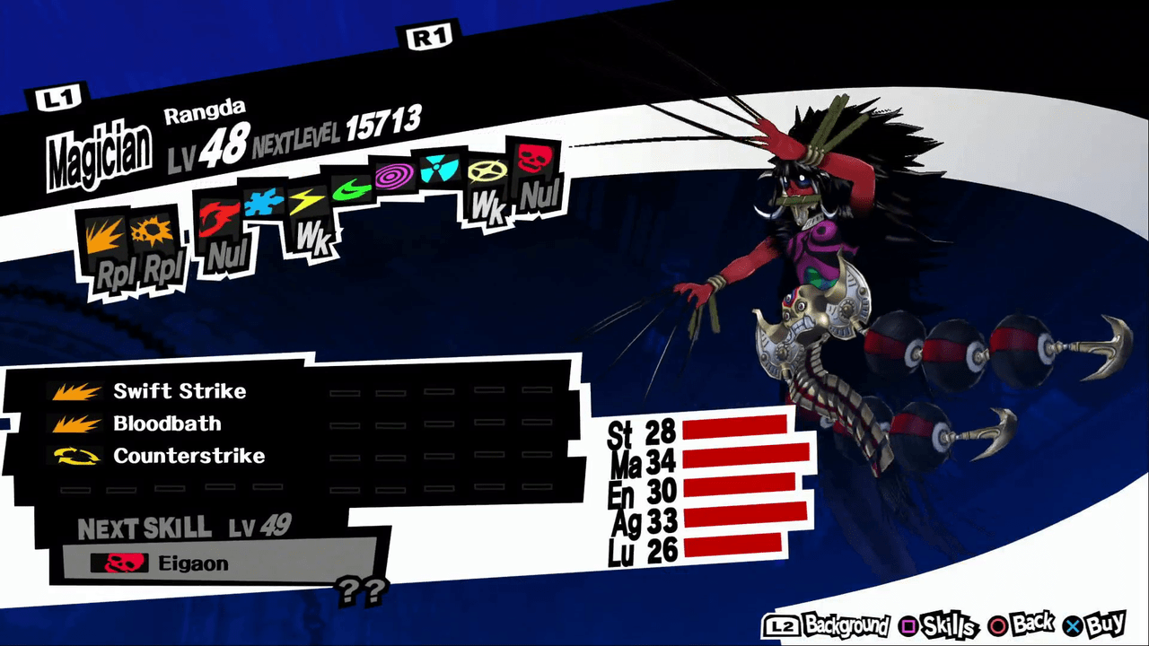 Persona 5 / Persona 5 Royal - Rangda Persona Stats and Skills – SAMURAI ...