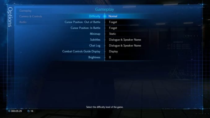 FInal Fantasy 7 Remake - Main Menu Guide - SAMURAI GAMERS