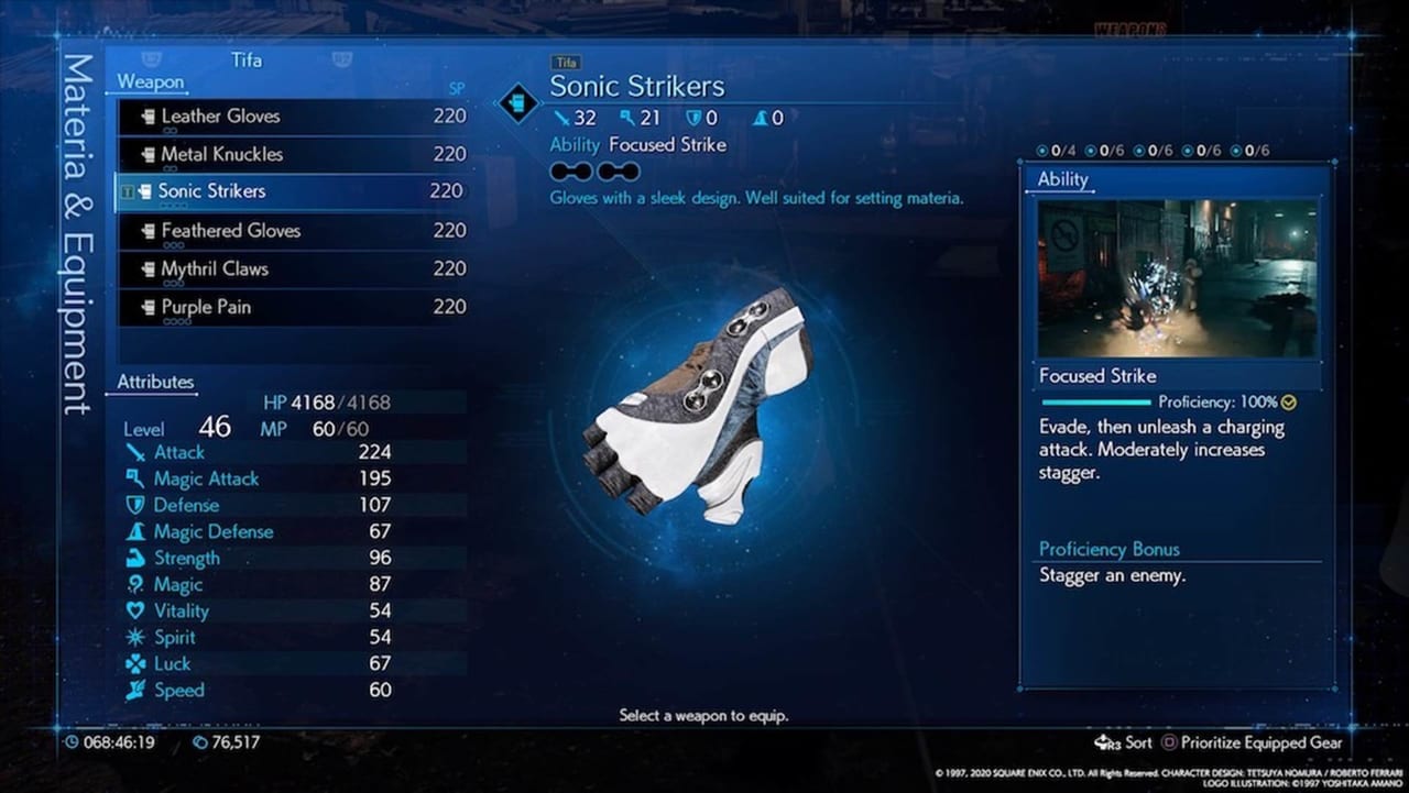 Final Fantasy 7 Remake Intergrade - Sonic Strikers Stats and Location ...