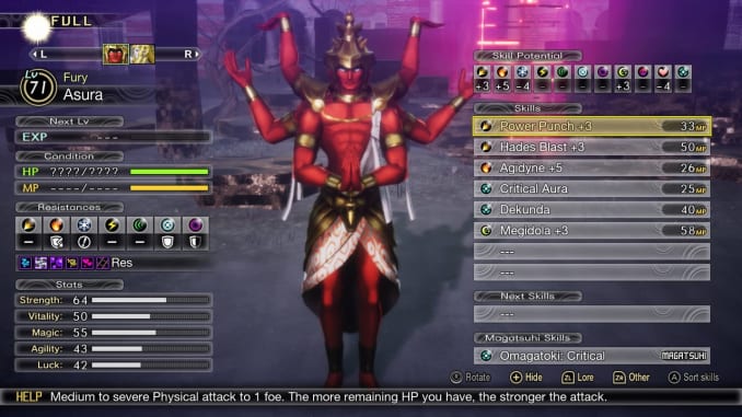 SMT V: Vengeance - Fury Asura (Level 71) and Tyrant Mithras (Level 71 ...