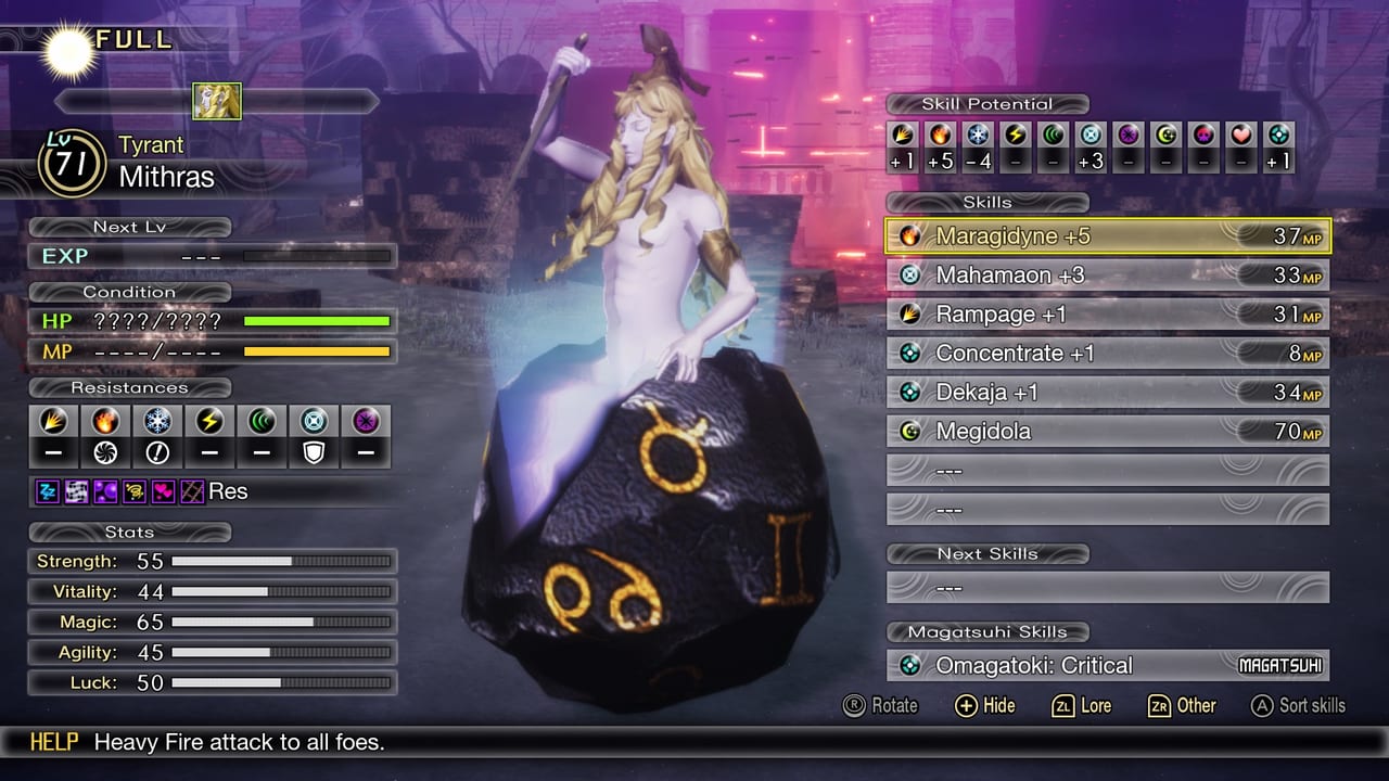 SMT V: Vengeance - Fury Asura (Level 71) and Tyrant Mithras (Level 71 ...