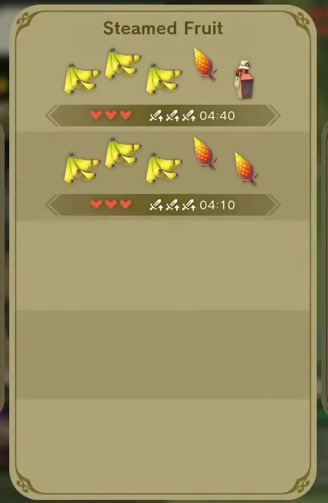 The Legend of Zelda: Tears of the Kingdom - Steamed Fruit Recipe ...