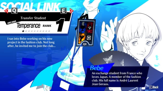 Persona 3 Reload - Andre Geraux (Bebe), the Temperance Social Link ...