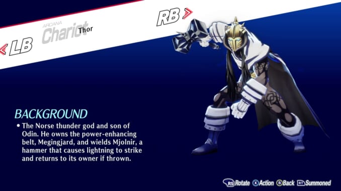 Persona 3 Reload: Episode Aigis - Thor Persona Guide: Stats and Skills ...