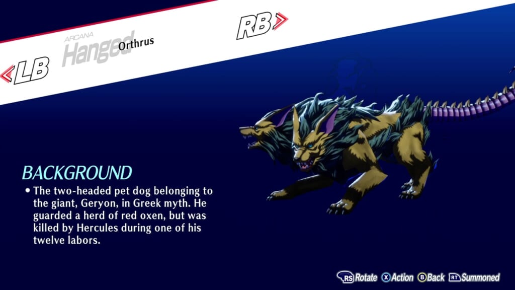 Persona 3 Reload: Episode Aigis - Orthrus Persona Guide: Stats and ...