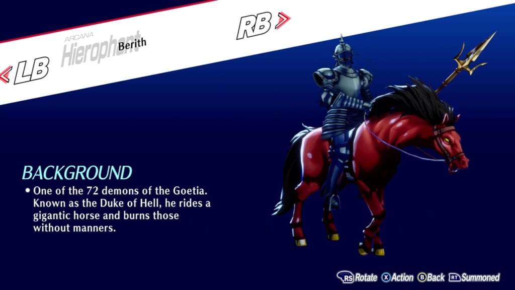 Persona 3 Reload: Episode Aigis - Berith Persona Guide: Stats and ...