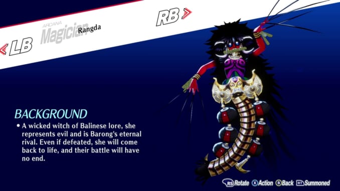 Persona 3 Reload: Episode Aigis - Rangda Persona Guide: Stats and ...
