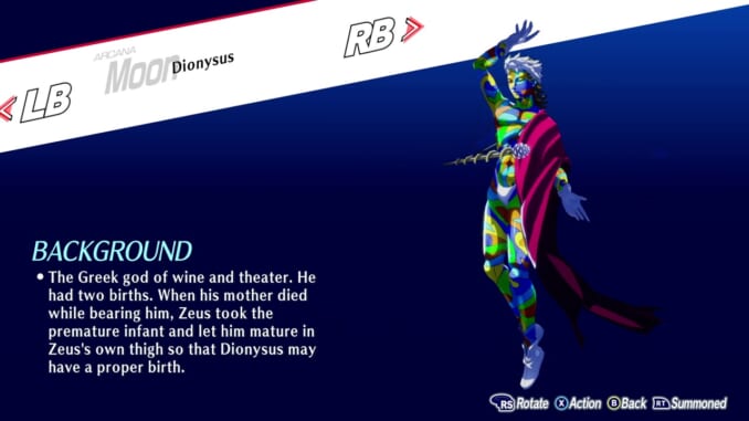 Persona 3 Reload: Episode Aigis - Dionysus Persona Guide: Stats and ...