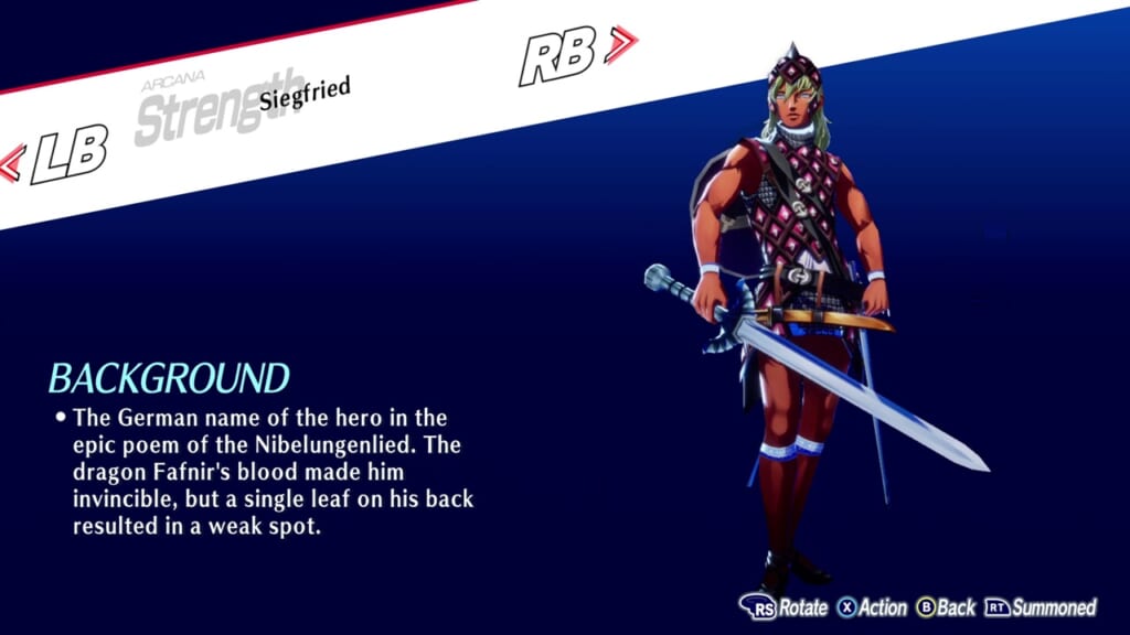 Persona 3 Reload: Episode Aigis - Siegfried Persona Guide: Stats and ...